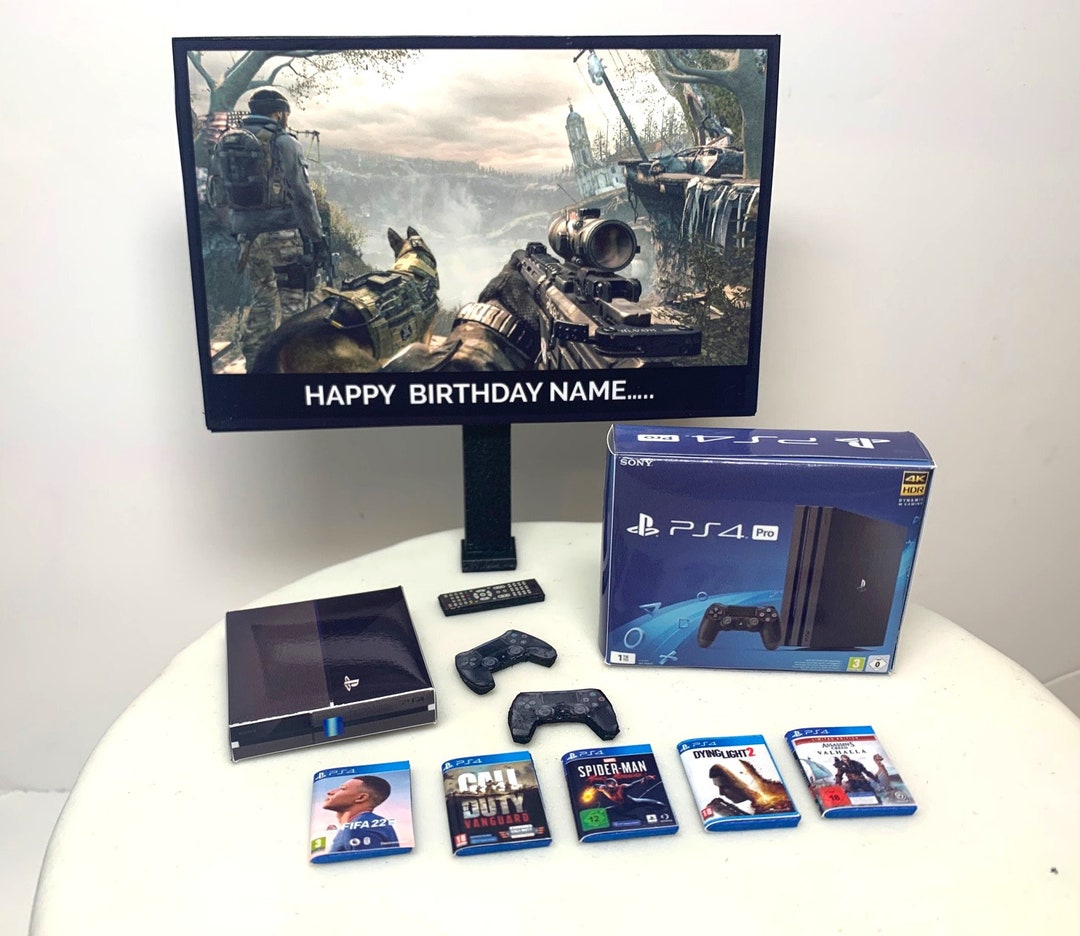 Gâteau d'anniversaire COD | Topper de gâteau personnalisé | Pack PS4 ...