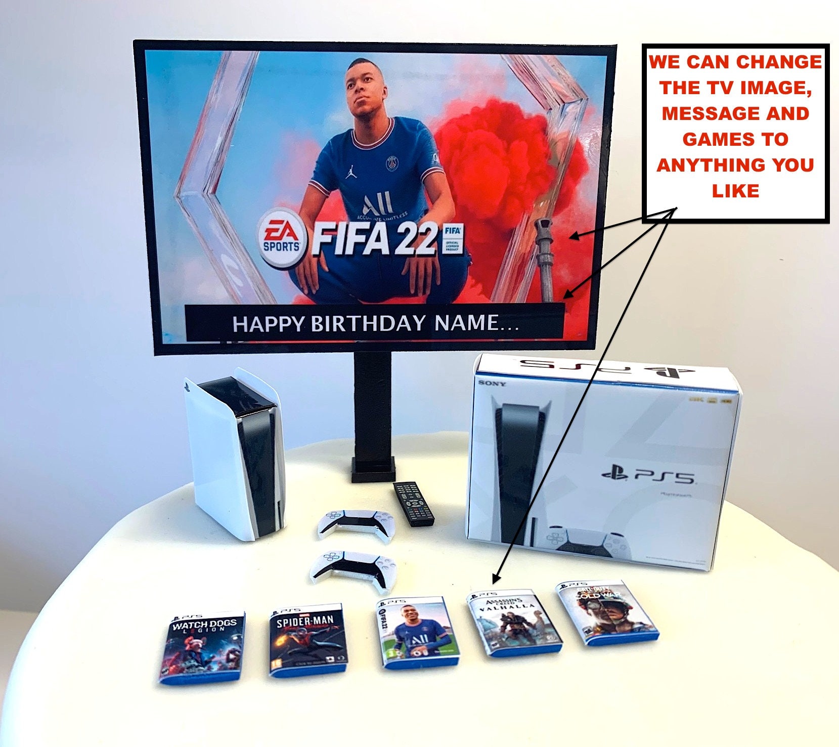 Birthday Cake Topper PERSONALISED PS5 Bundle Custom - Etsy