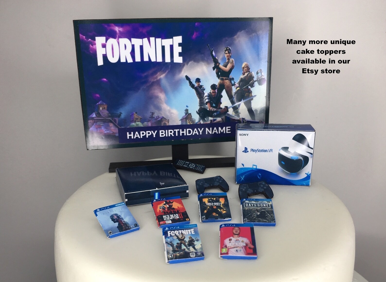 PERSONALISED Wedding Cake Toppers GAME OVER PS4 Bundle | Etsy