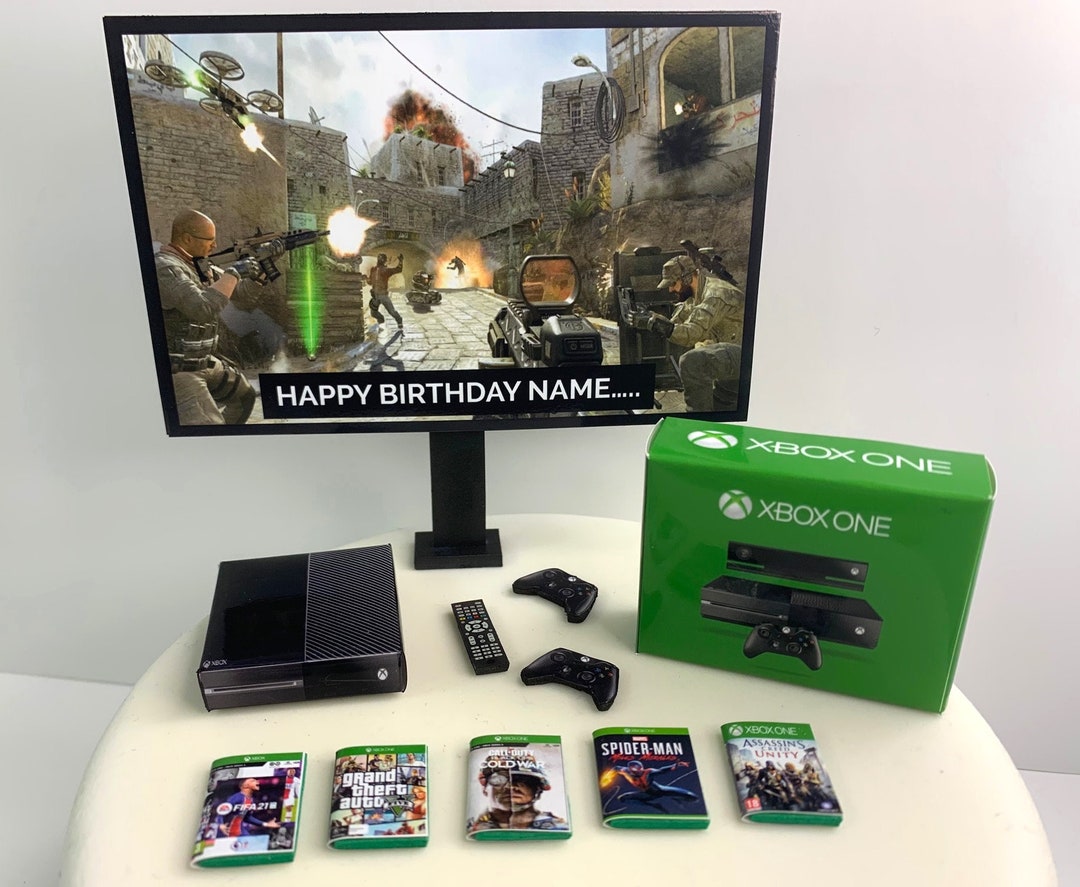 COD Personalised Birthday Cake Topper Xbox One Bundle Custom Image ...