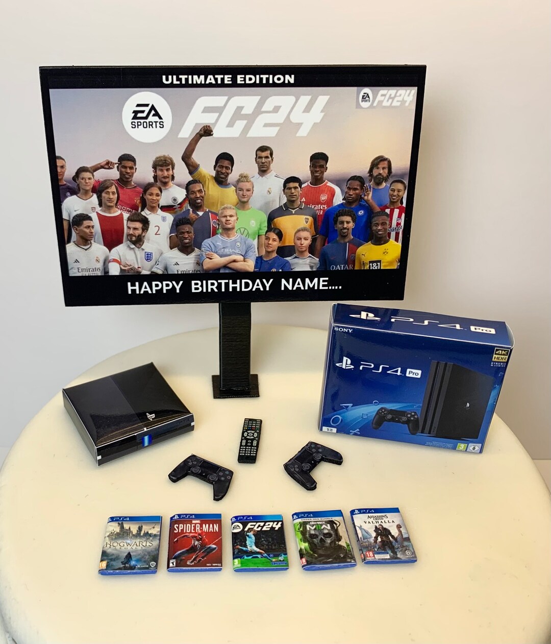 FIFA Birthday Cake Topper | PERSONALISED | PS4 Bundle | Custom Image ...