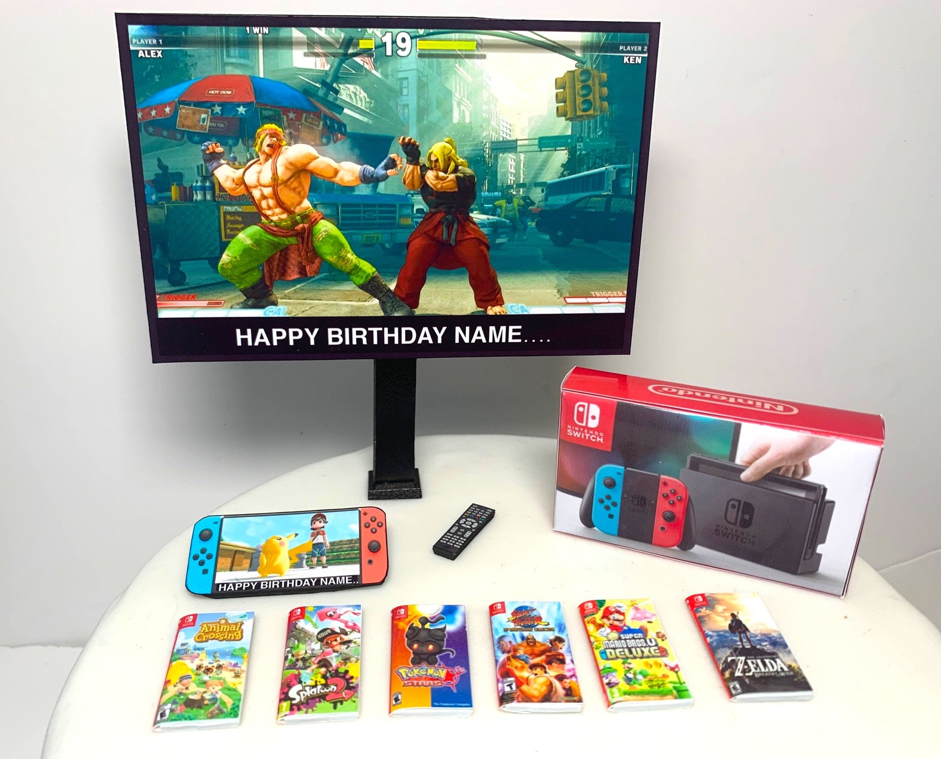 Personalised Cake Topper Nintendo Switch With Custom Image - Etsy