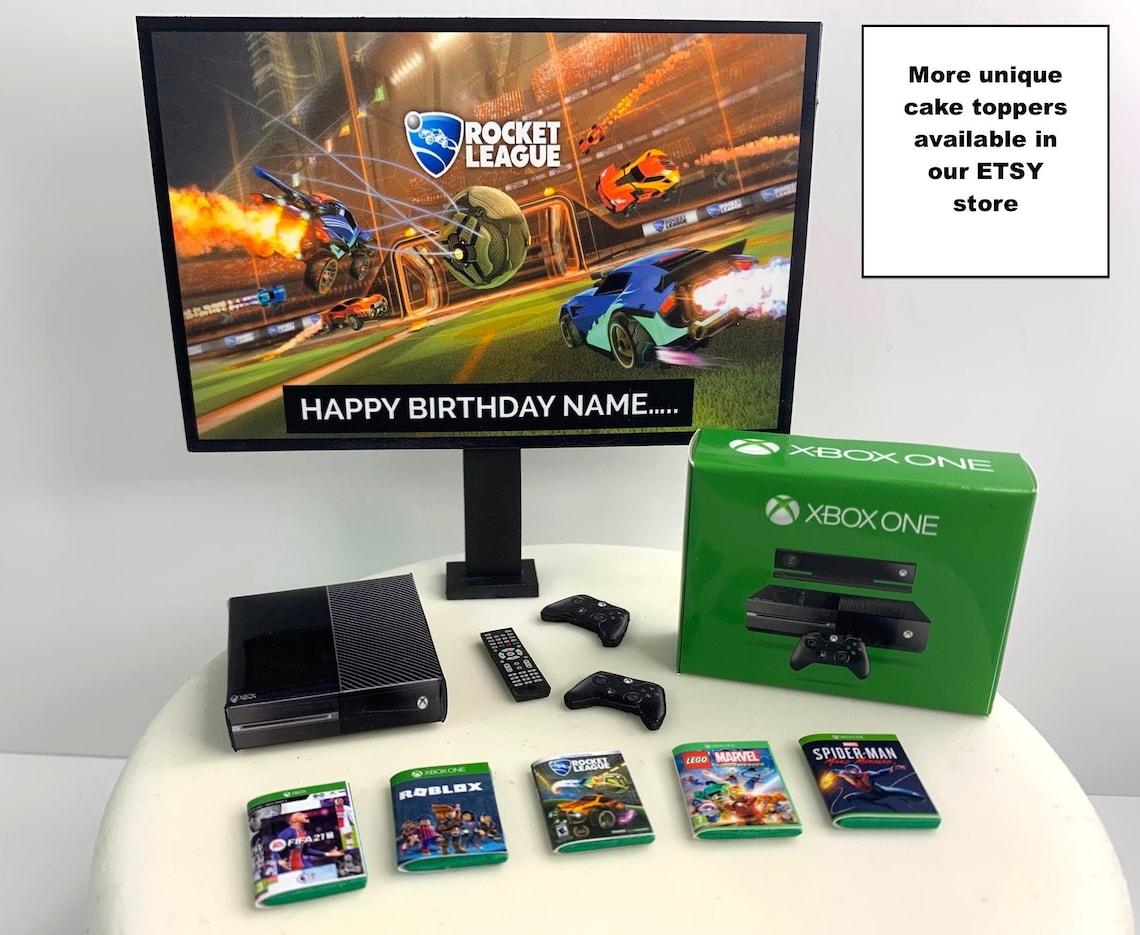 Birthday Cake Toppers | PERSONALISED | PS5 Bundle | Custom Image ...