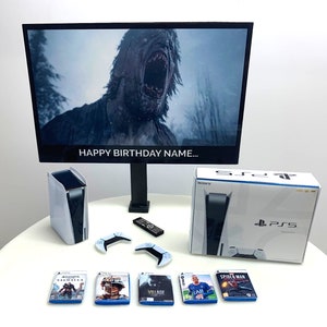Horror Birthday Cake Topper | PERSONALISED | PS5 Bundle | Custom Image ...