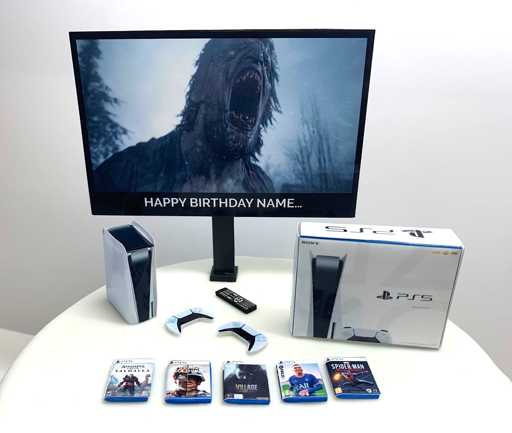 Horror Birthday Cake Topper PERSONALISED PS5 Bundle | Etsy