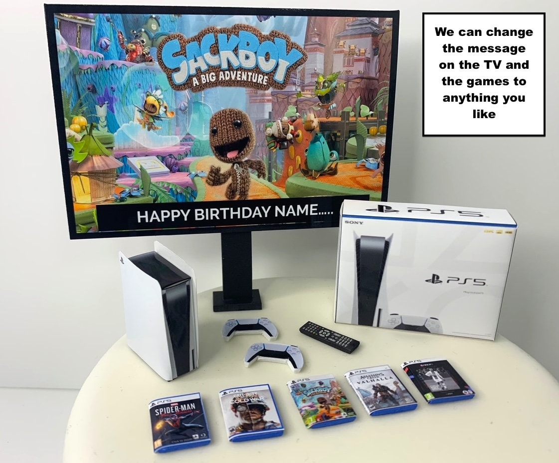 Birthday Cake Toppers PERSONALISED PS5 Bundle Custom - Etsy UK