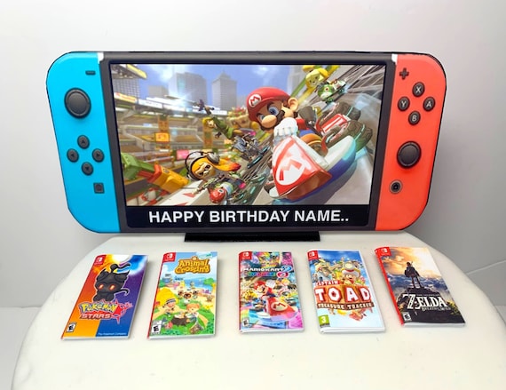 Personalised Cake Topper Fun Nintendo Switch Topper With - Etsy