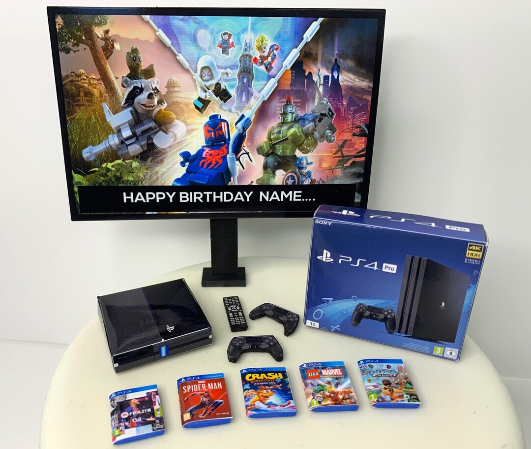 Childrens Cake Topper | PERSONALISED Cake Topper | PS4 Bundle | Custom ...