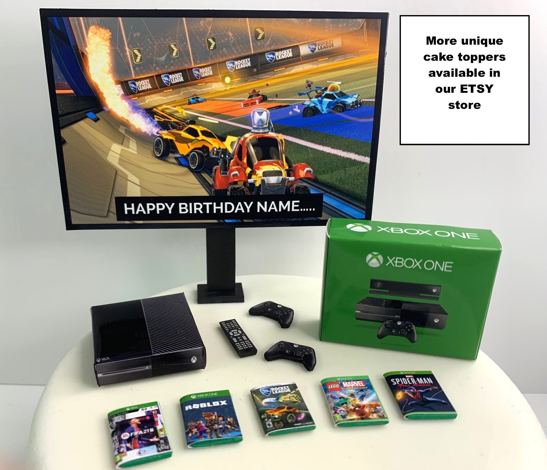 PERSONALISED Birthday Cake Topper PS4 Bundle Custom Image - Etsy