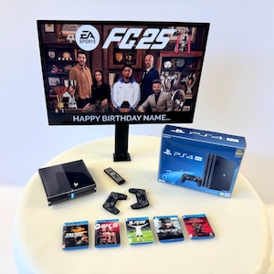 FIFA Cake Topper | PERSONALISED | PS4 Bundle | Custom Image + Message ...
