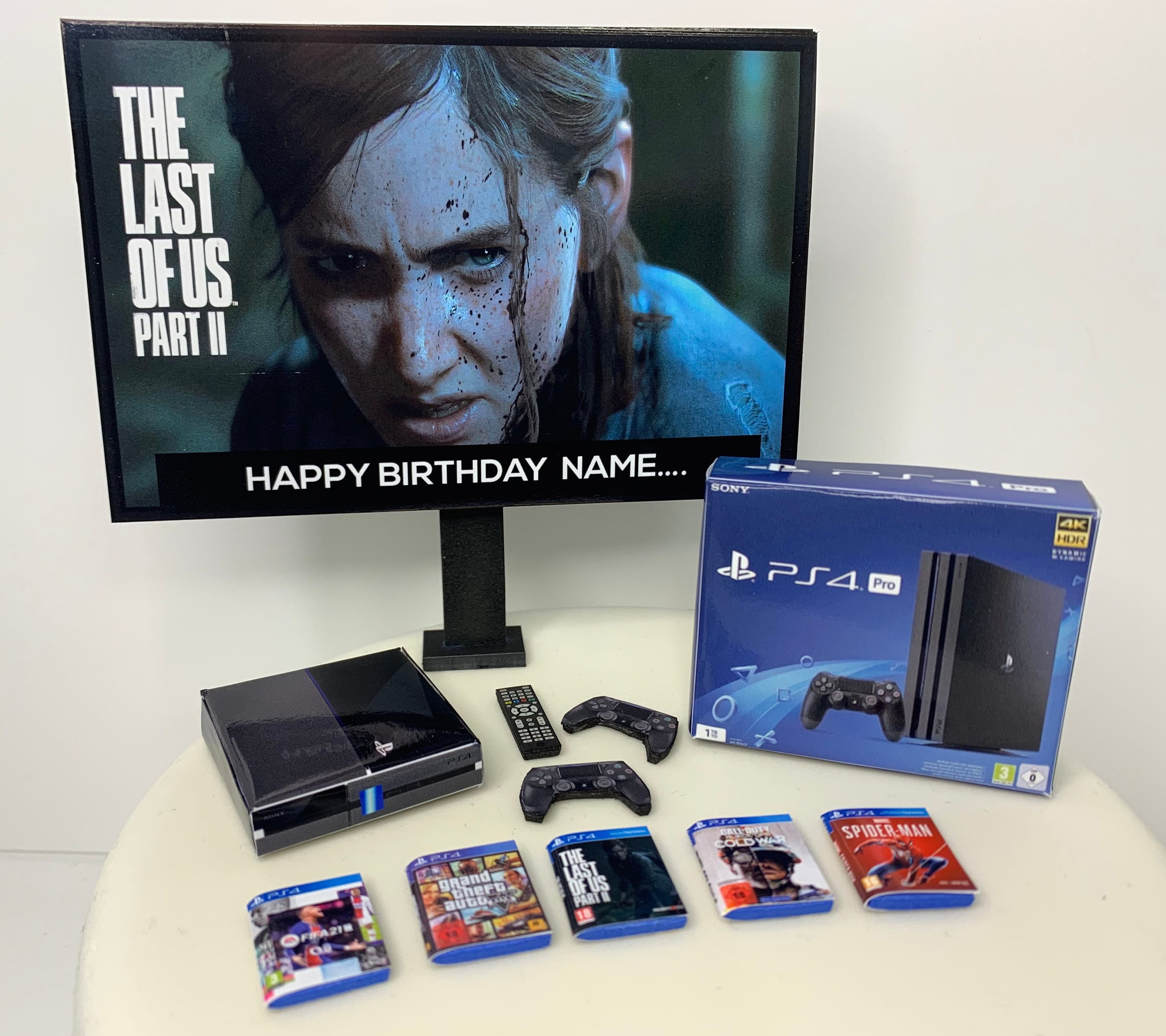 Personalised Birthday Cake Toppers | PS4 Bundle | Custom Image ...