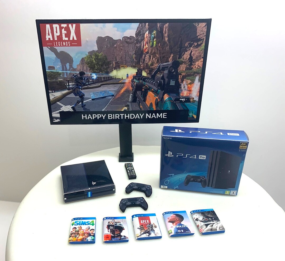 Gamers Cake Topper PERSONALISED Cake Topper PS4 Bundle Custom Image ...