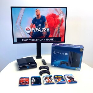 Childs Birthday Cake Topper | PERSONALISED Cake Topper | PS4 Bundle ...