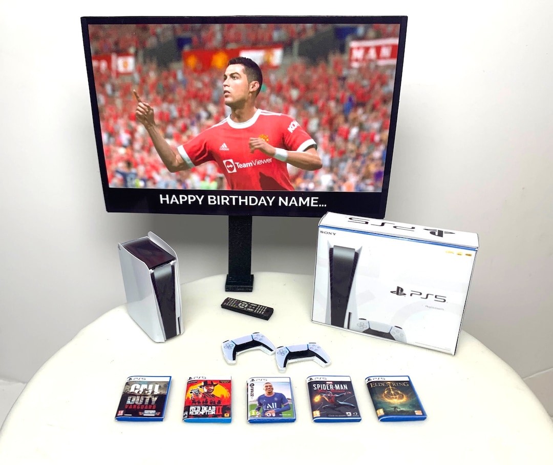 FIFA Birthday Cake Topper | PERSONALISED | PS5 Bundle | Custom Image ...