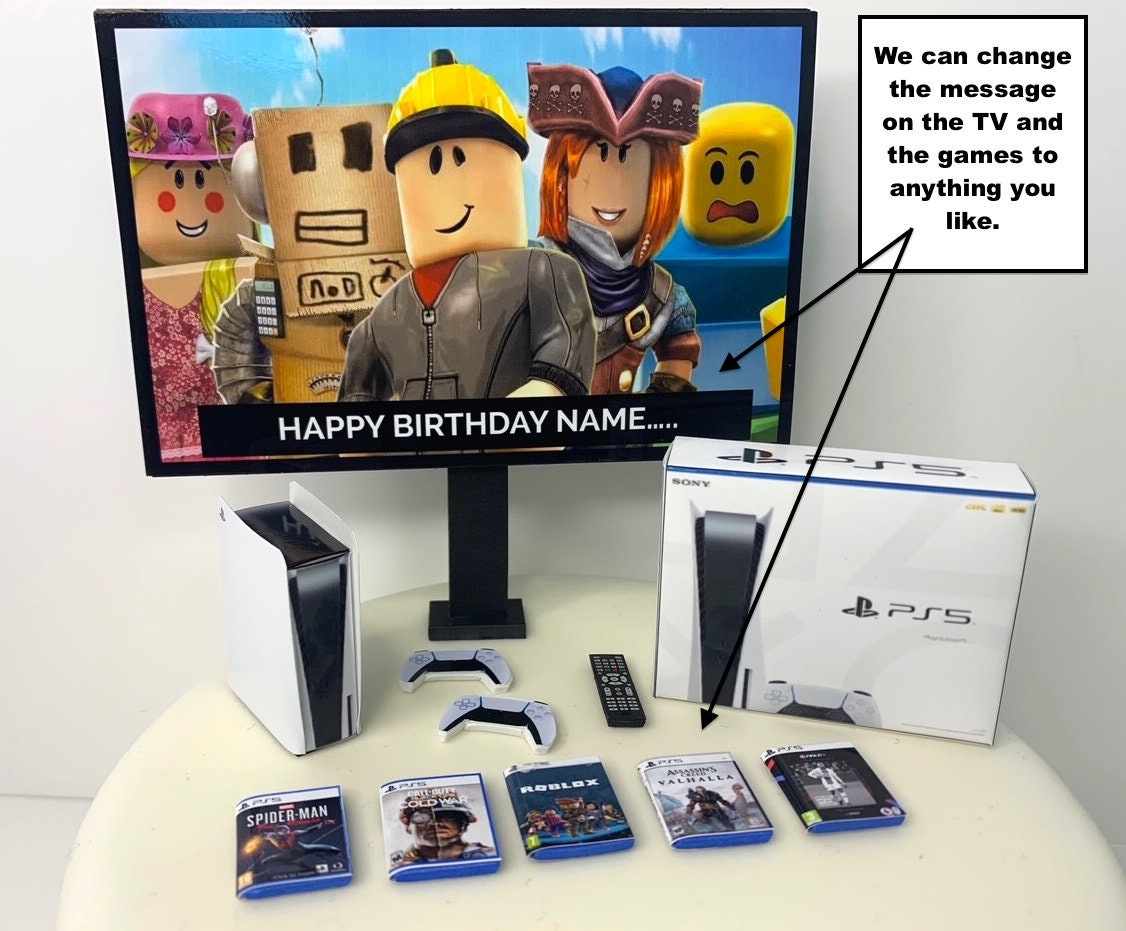 Childrens Birthday Cake Toppers PERSONALISED PS5 Bundle | Etsy