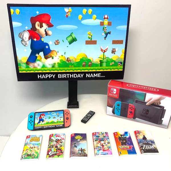 Nintendo Switch Png Cake Topper - Etsy