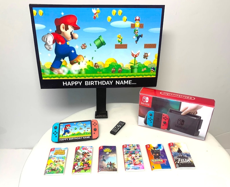 Personalised Cake Topper Nintendo Switch With Custom Image - Etsy