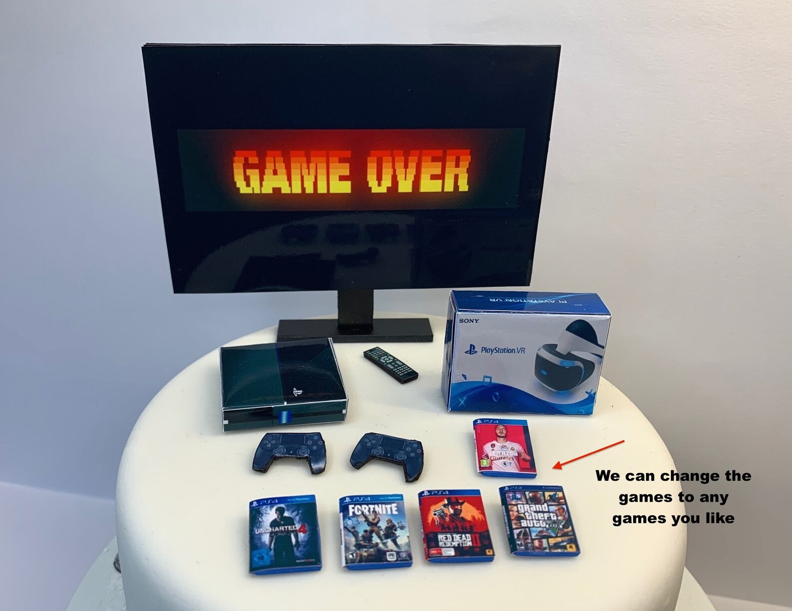 PERSONALISED Wedding Cake Toppers GAME OVER PS4 Bundle - Etsy