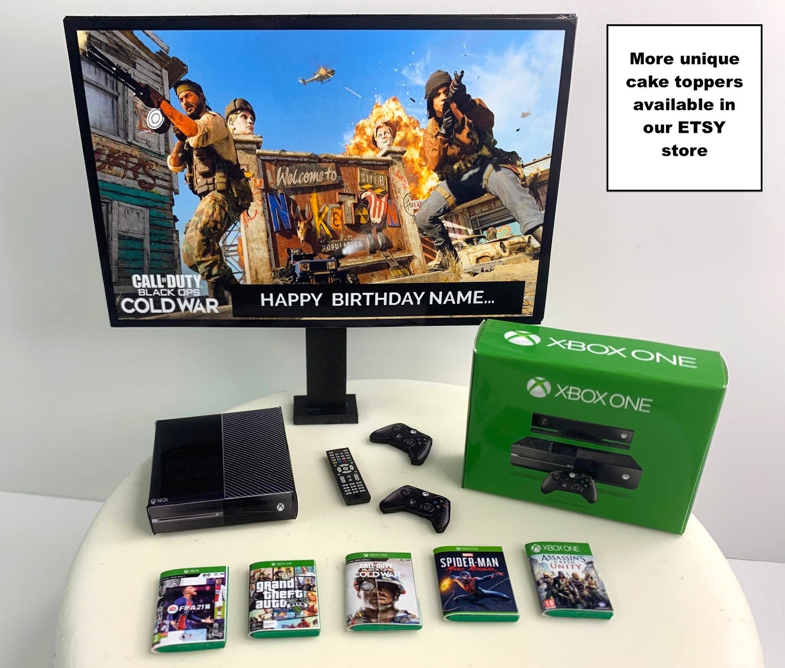 Gaming PC Birthday Cake Toppers | PERSONALISED Set | Custom Image ...