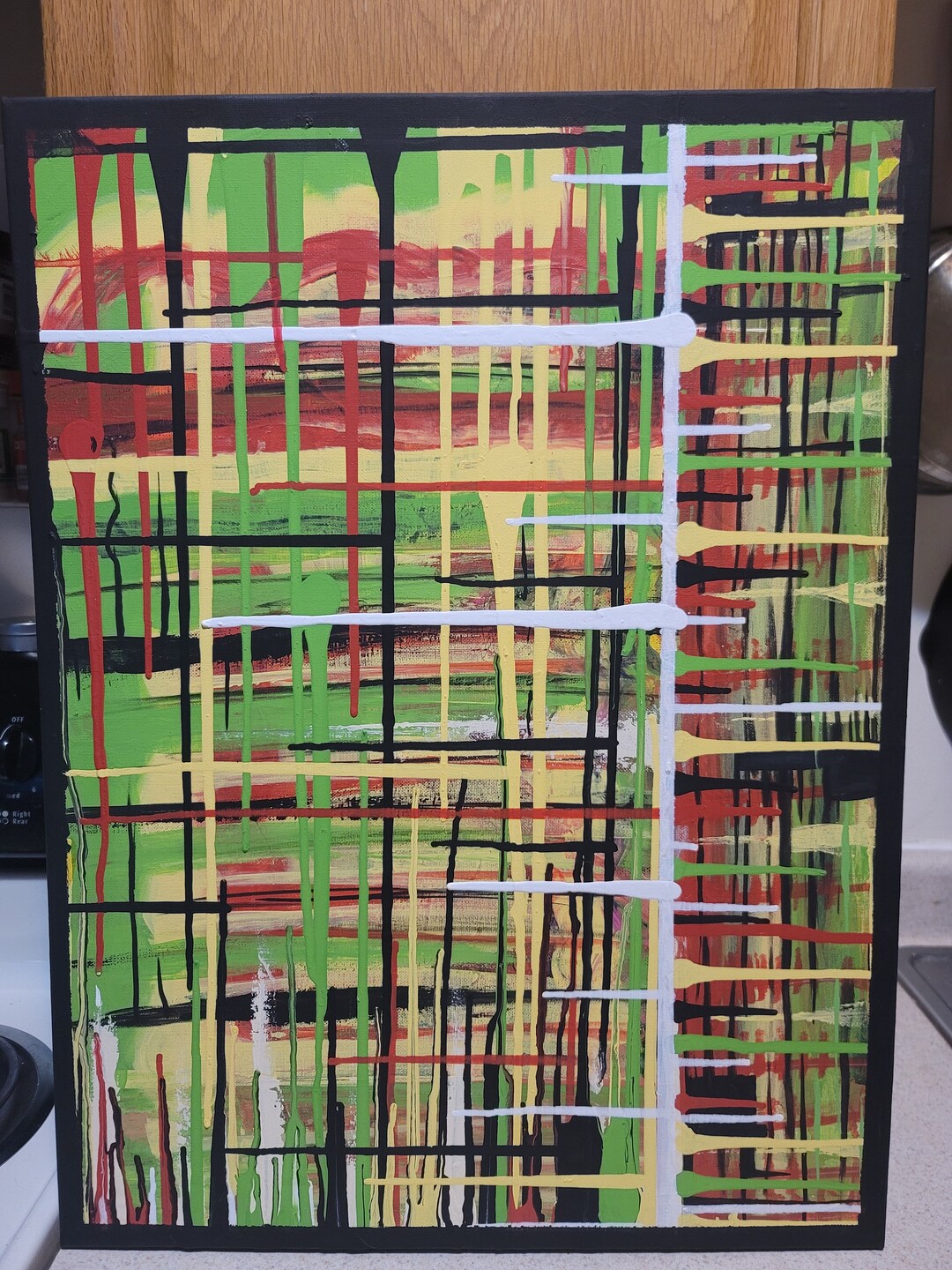 Rasta Drip on Canvas [original] 16 X 24 - Etsy