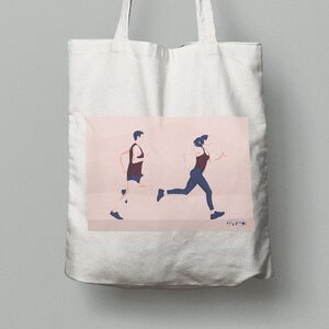 Couple Running Tote Bag Gift for a Couple of Runner or a - Etsy