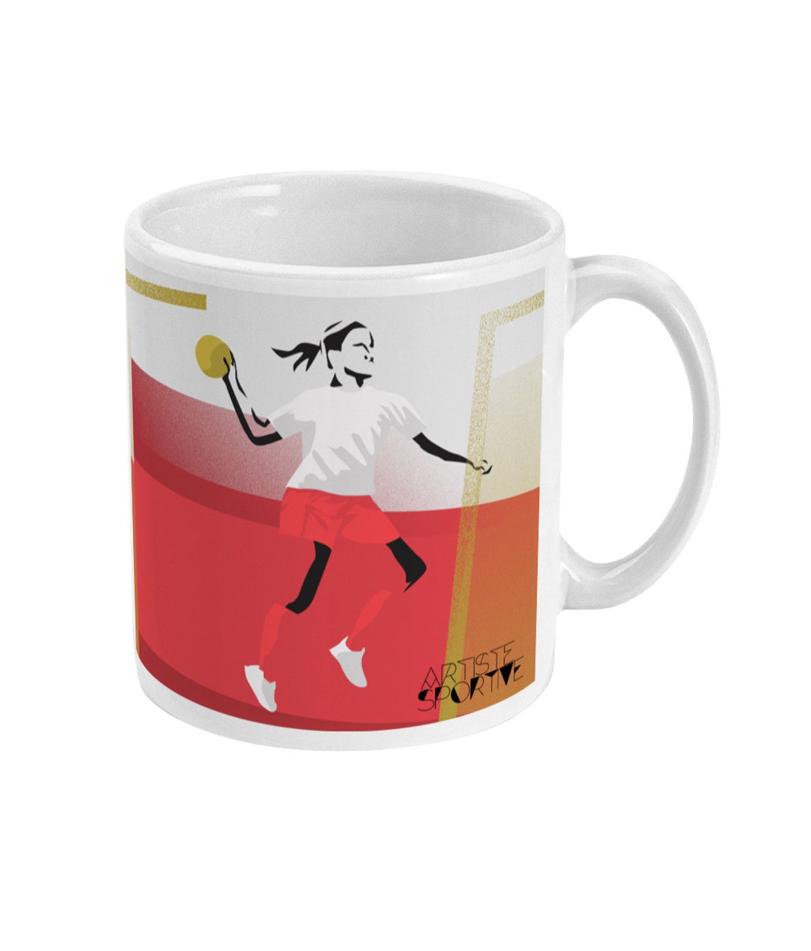 Woman Handball Mug Gift to Personalise for a Girl Handball Player or ...