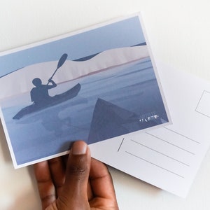 Canoe Kayak Poster Gift Illustration for Kayaker Birthday or Canoe ...