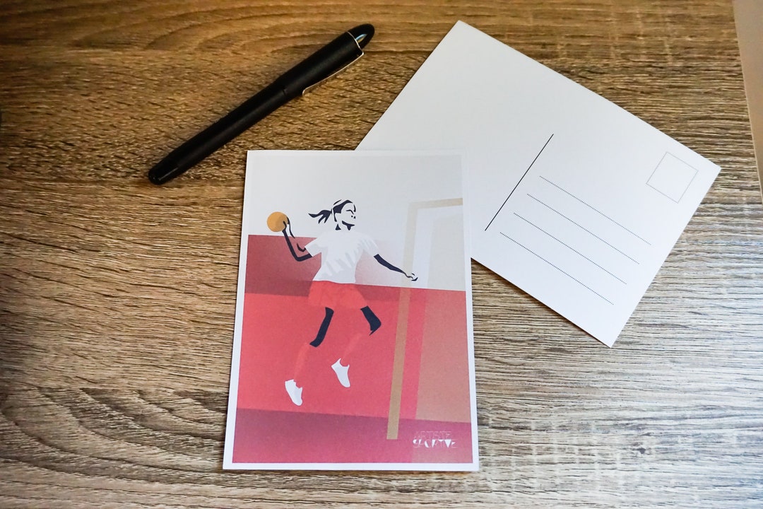 Woman Handball Card for Girl Handball Birthday Card or - Etsy