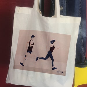 Couple Running Tote Bag Gift for a Couple of Runner or a - Etsy