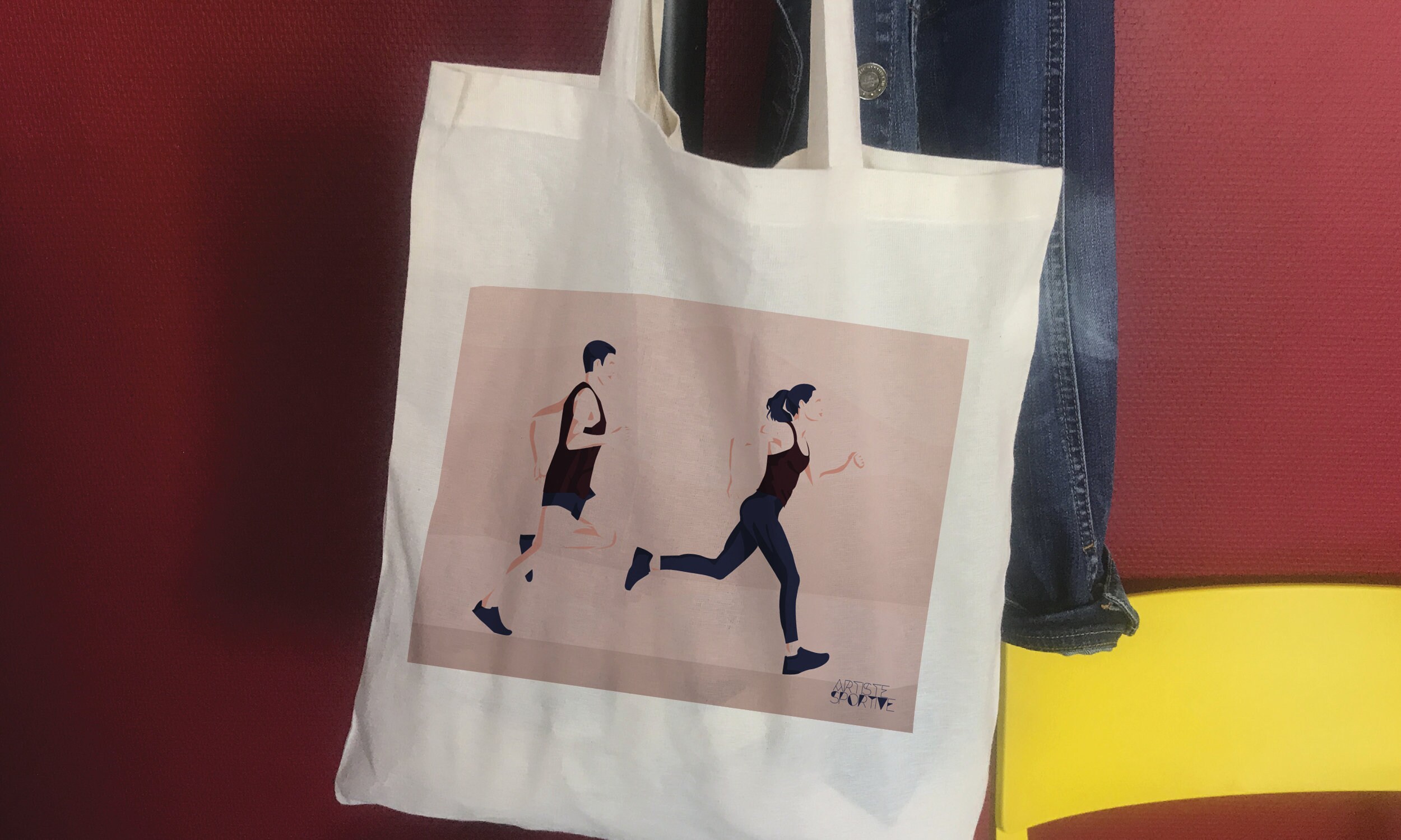 Couple Running Tote Bag Gift for a Couple of Runner or a - Etsy