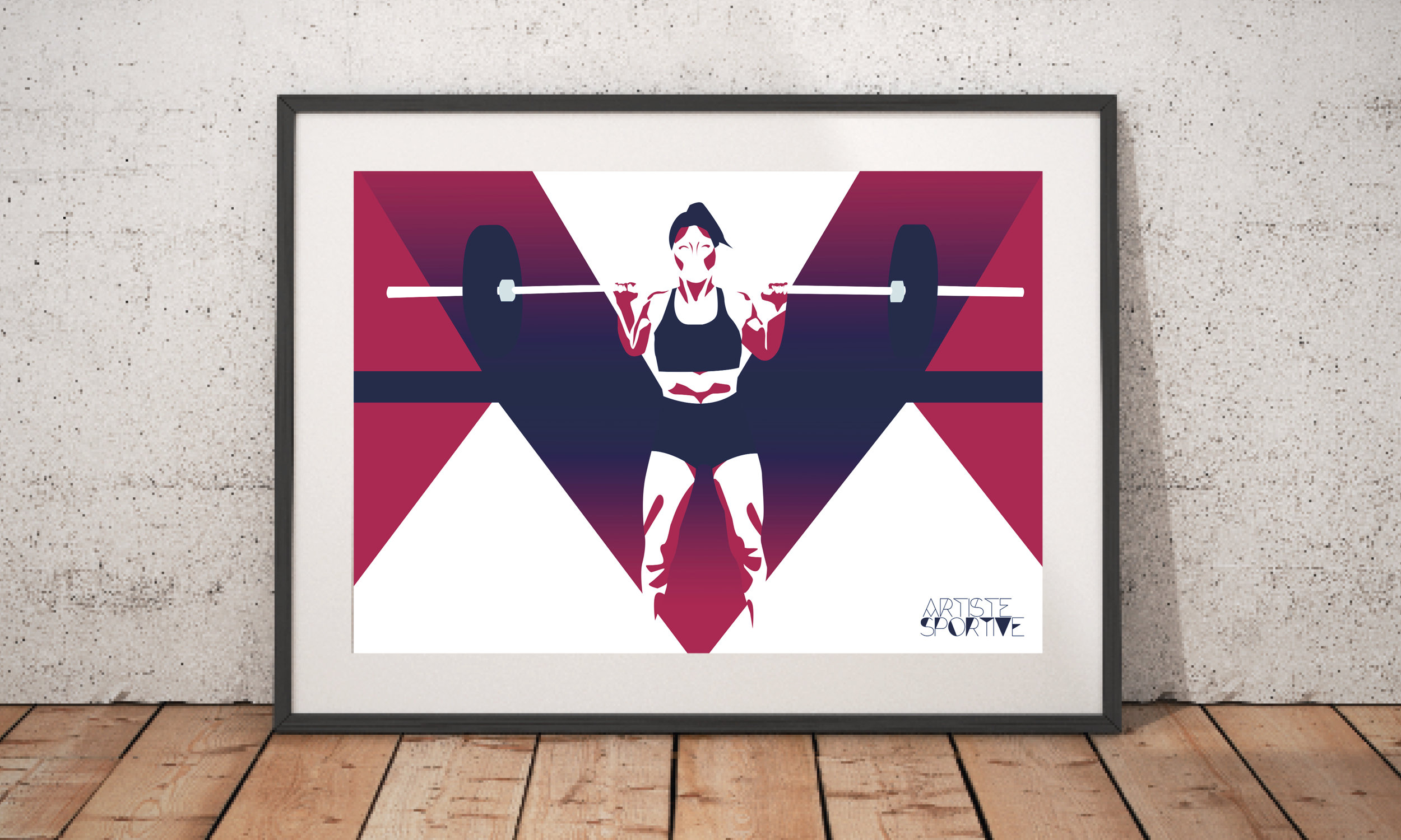 Woman Weightlifting Poster Gift Illustration for Fitness - Etsy UK