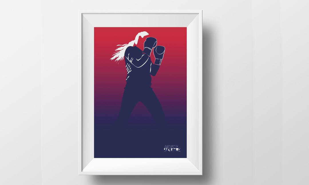 Woman Boxing Art Print: Female Boxer Illustration - Etsy