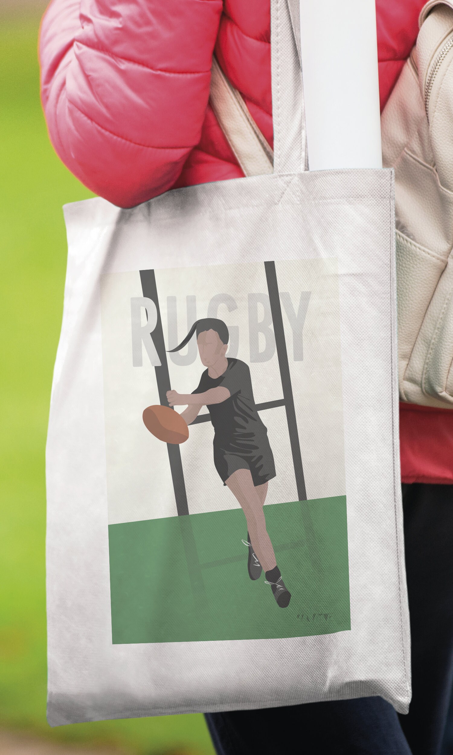 Female Vintage Rugby Tote Bag Gift for Girl Rugby Player or Rugby Coach ...