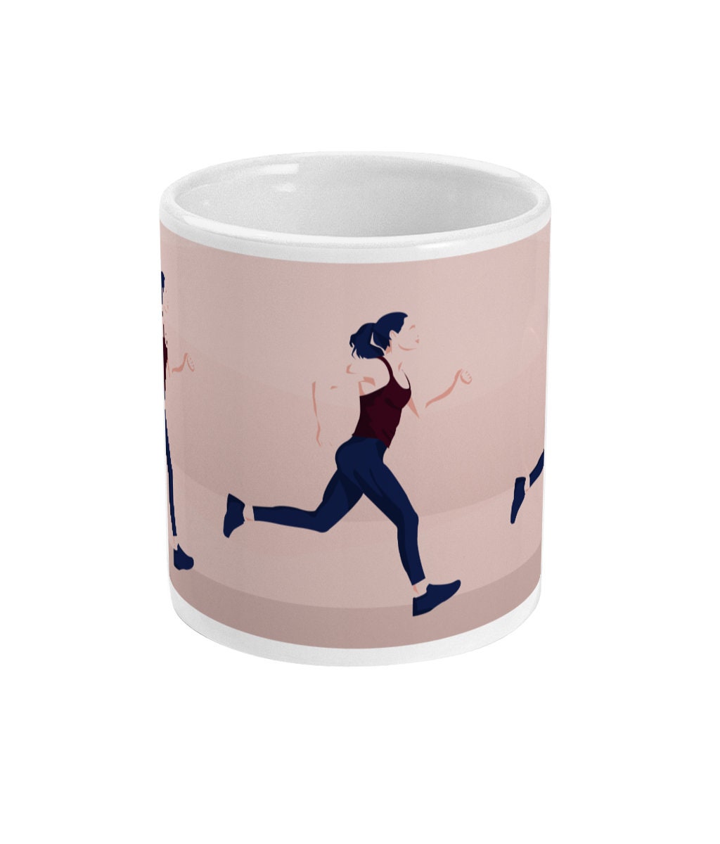Woman Running Mug Gift to Personalise for a Girl Runner or a Jogger or ...