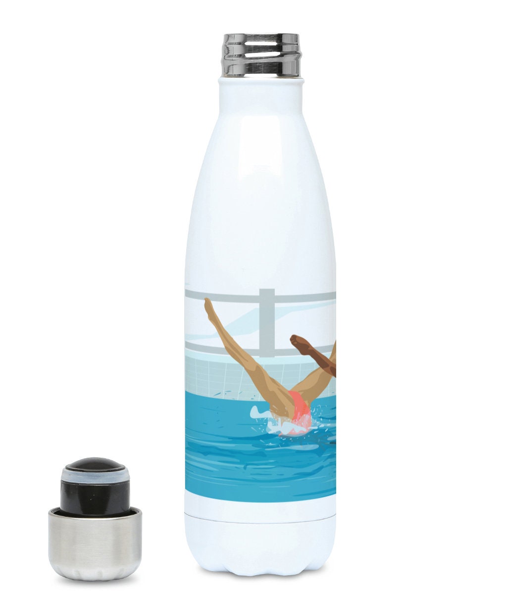 Synchronised Swimming Duo Water Bottle Gift to Personalise for ...