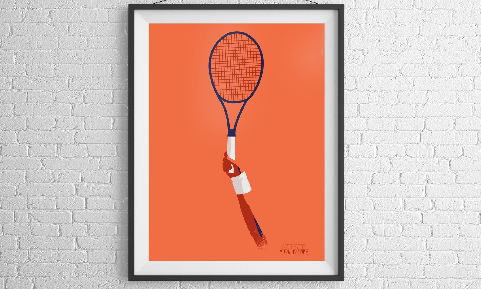 Tennis Racquet Poster Gift Illustration for Tennisman or - Etsy
