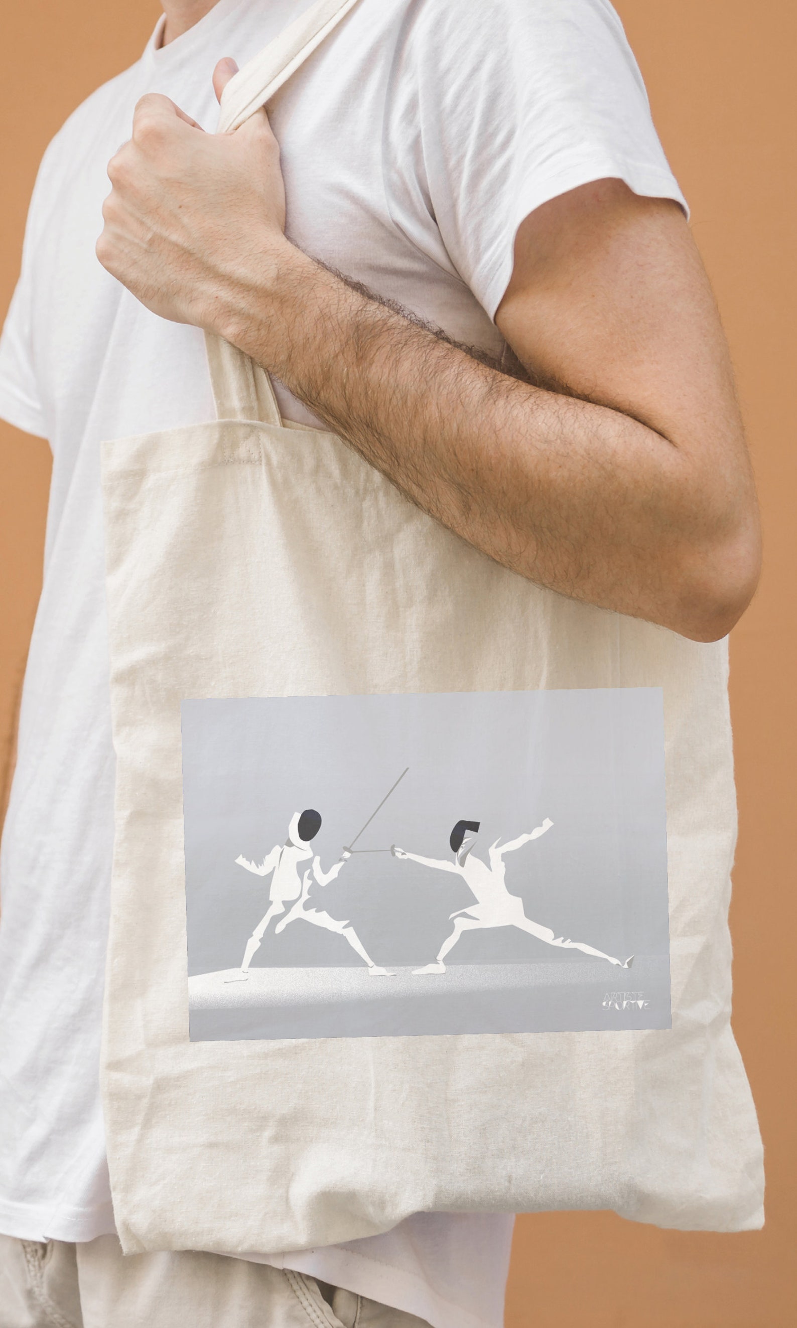 Fencing Tote Bag Gift in White for a Fencer or Fencing Coach - Etsy