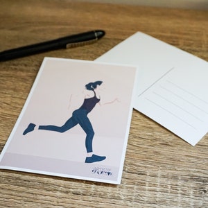Woman Running Card for Girl Runner Birthday Card or Female Runner ...