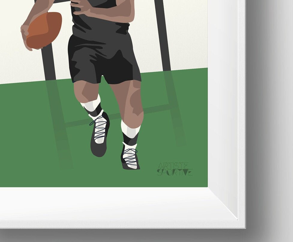 Vintage Rugby Poster Gift Illustration for Rugby Player or Rugby Coach ...