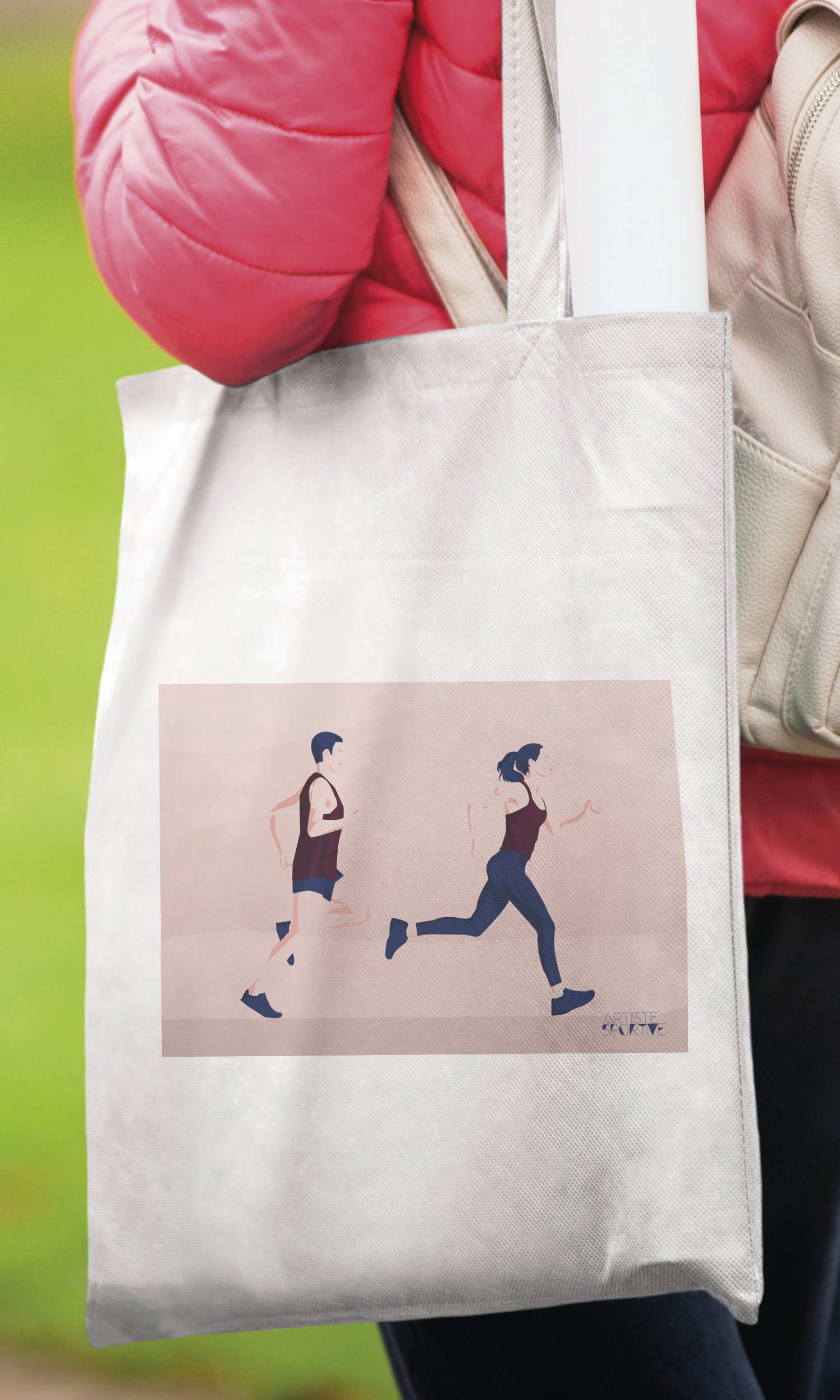 Couple Running Tote Bag Gift for a Couple of Runner or a - Etsy