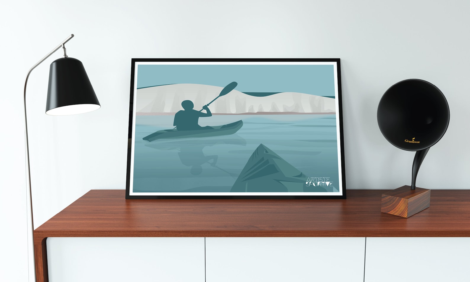 Canoe Kayak Poster Gift Illustration for Kayaker Birthday or Canoe ...