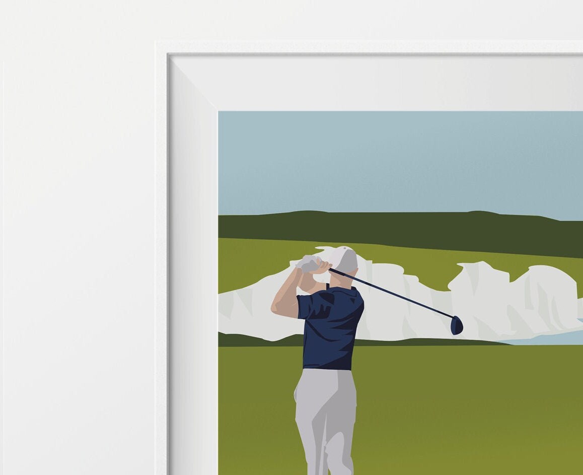 Golf Poster Gift Illustration for a Golfer or Golf Coach for a - Etsy