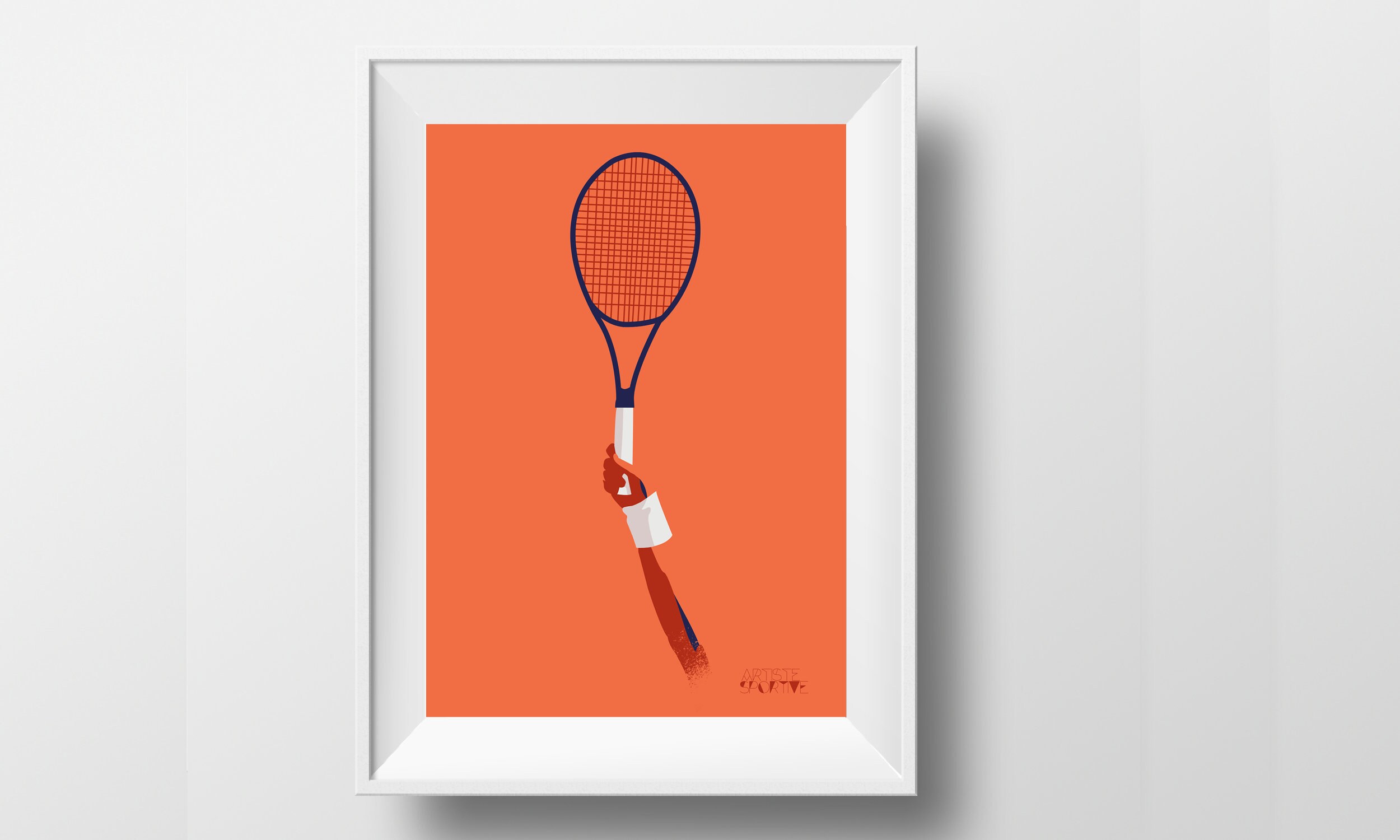 Tennis Racquet Poster Gift Illustration for Tennisman or - Etsy