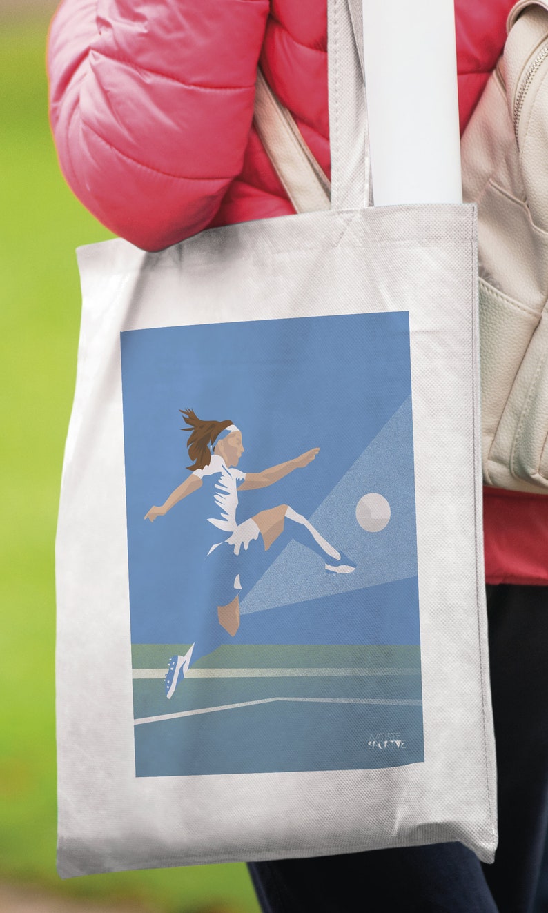 Woman Football Tote Bag Gift to Personalise for Girl or Teen - Etsy