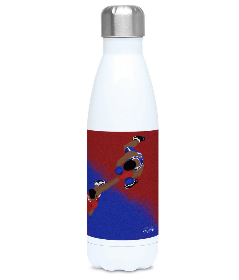 Red Blue Boxing Water Bottle to Personalise for a Boxer or for a Boxing ...