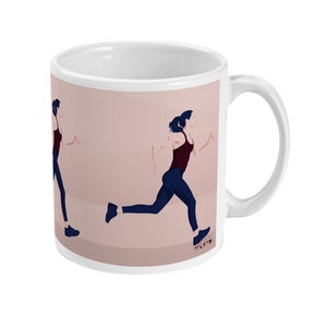 Woman Running Mug Gift to Personalise for a Girl Runner or a Jogger or ...