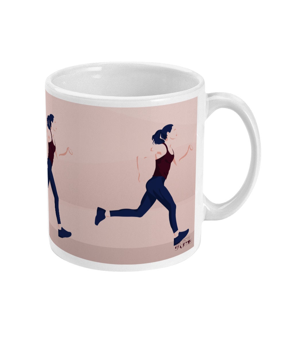 Woman Running Mug Gift to Personalise for a Girl Runner or a Jogger or ...