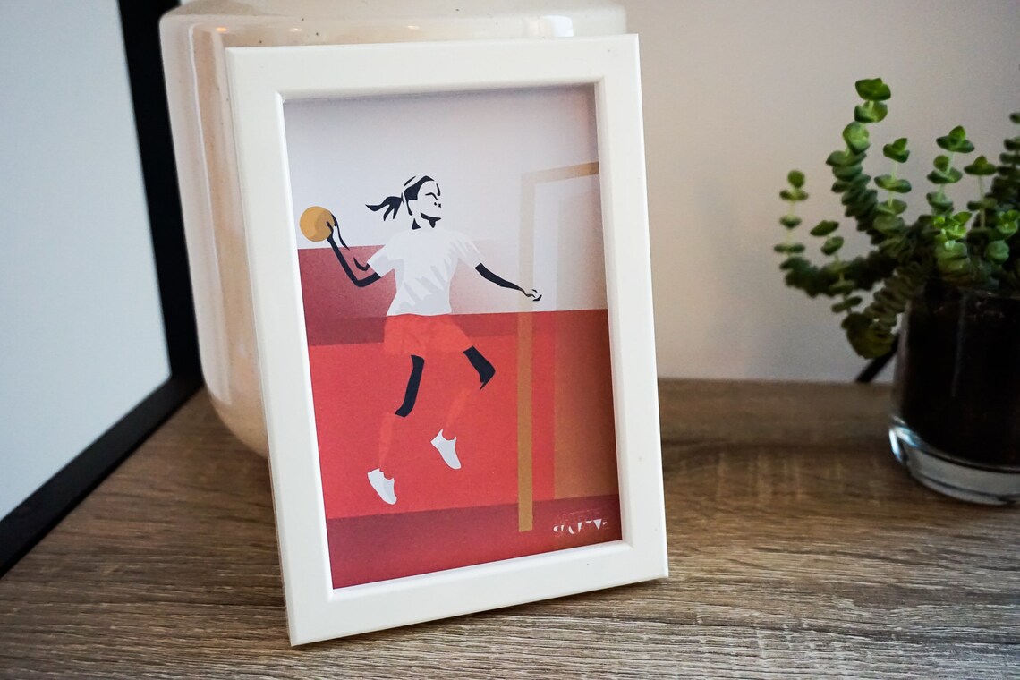 Woman Handball Card for Girl Handball Birthday Card or - Etsy