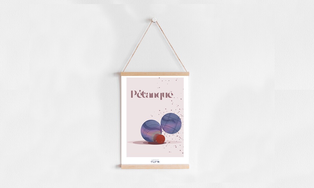Petanque Ball Poster Gift With Compound Room Print to Personalize for ...