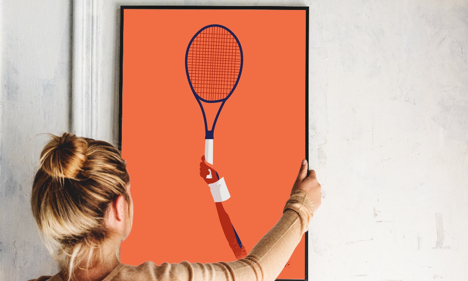 Tennis Racquet Poster Gift Illustration for Tennisman or - Etsy